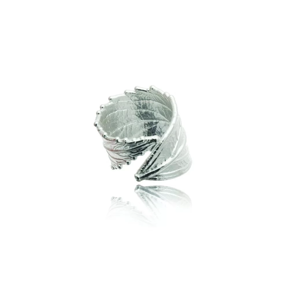Thallo Simplicity Ring statement, with wide base, Sterling silver