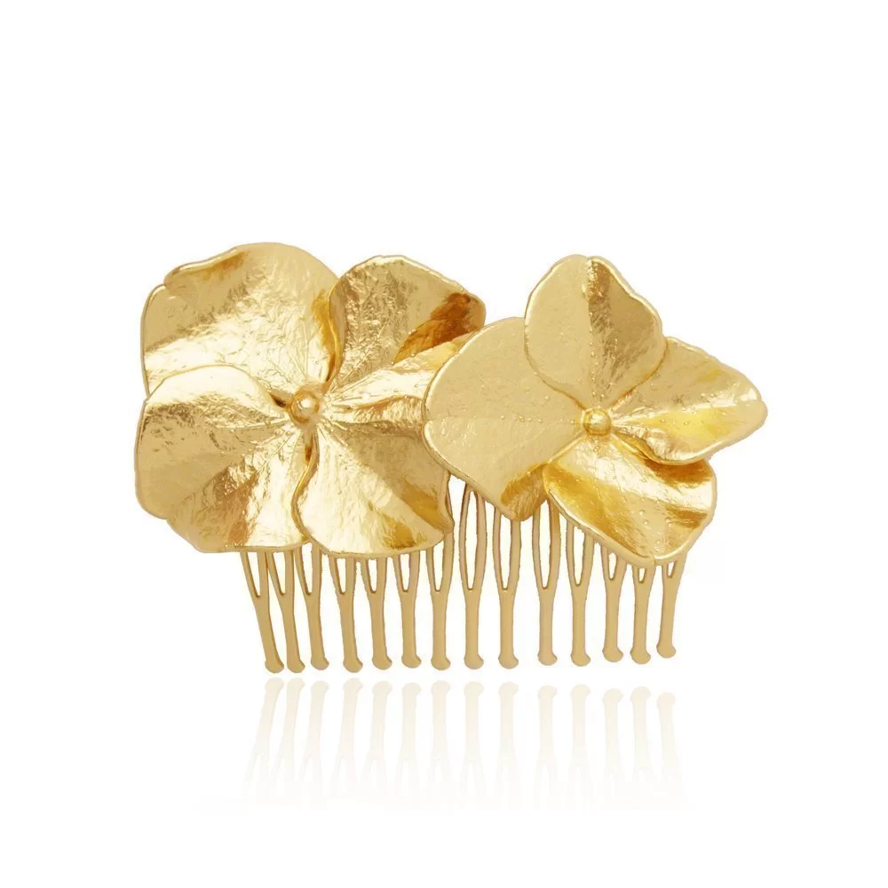 Thallo Myrto Hydrangea Hair Accessory statement, two flowers, haircomb ...